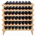 6-Tier Stackable Wine Rack for 48 Bottles Natural Wood Color Bestseling ...