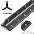 Engineer Scale Ruler 12 Inch, Solid Aluminum Laser-Etched Triangular ...
