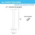PRINIC 4.7inch Extra Tall & Wide Baby Gate Extension Kit, Auto-Close ...