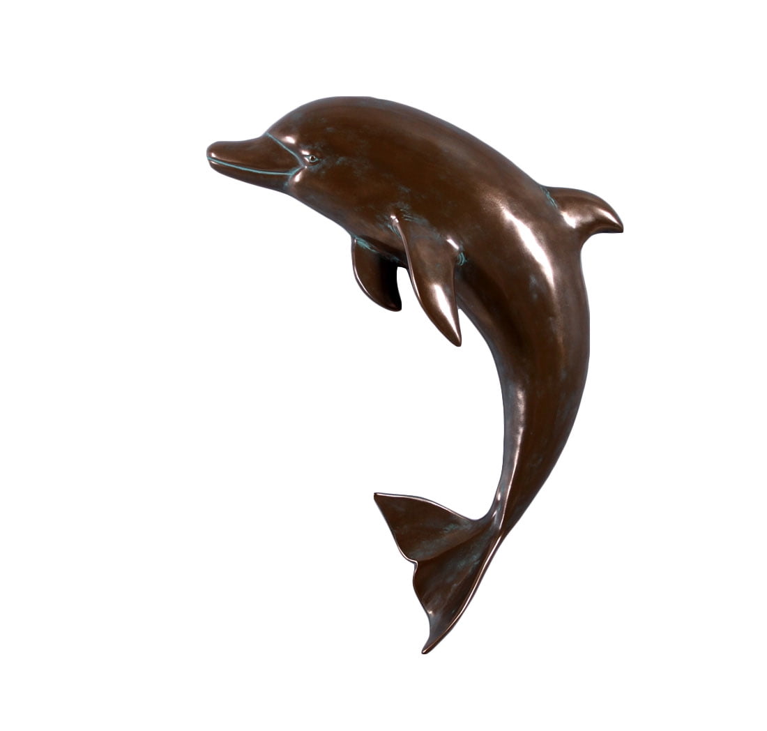 Dolphin Wall Mount Decor Figure Bronze Finish - Walmart.com