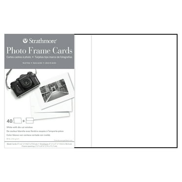 Strathmore Photo Mount Cards, 5in x 7in, White Classic Embossed, 50/Pkg ...
