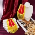 1 Pair Cloth Tassel Epaulettes Costume Accessories Red 200x100x8mm ...