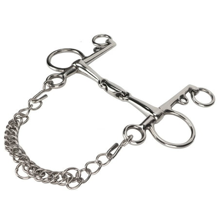 Pelham Horse Bit,Stainless Steel Pelham Horse Bit Accessory Horse Chewing Solid Rustproof Double ...