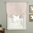 Pink Rose Palm Tree Tie Up Curtains for Window, Thermal Insulated ...