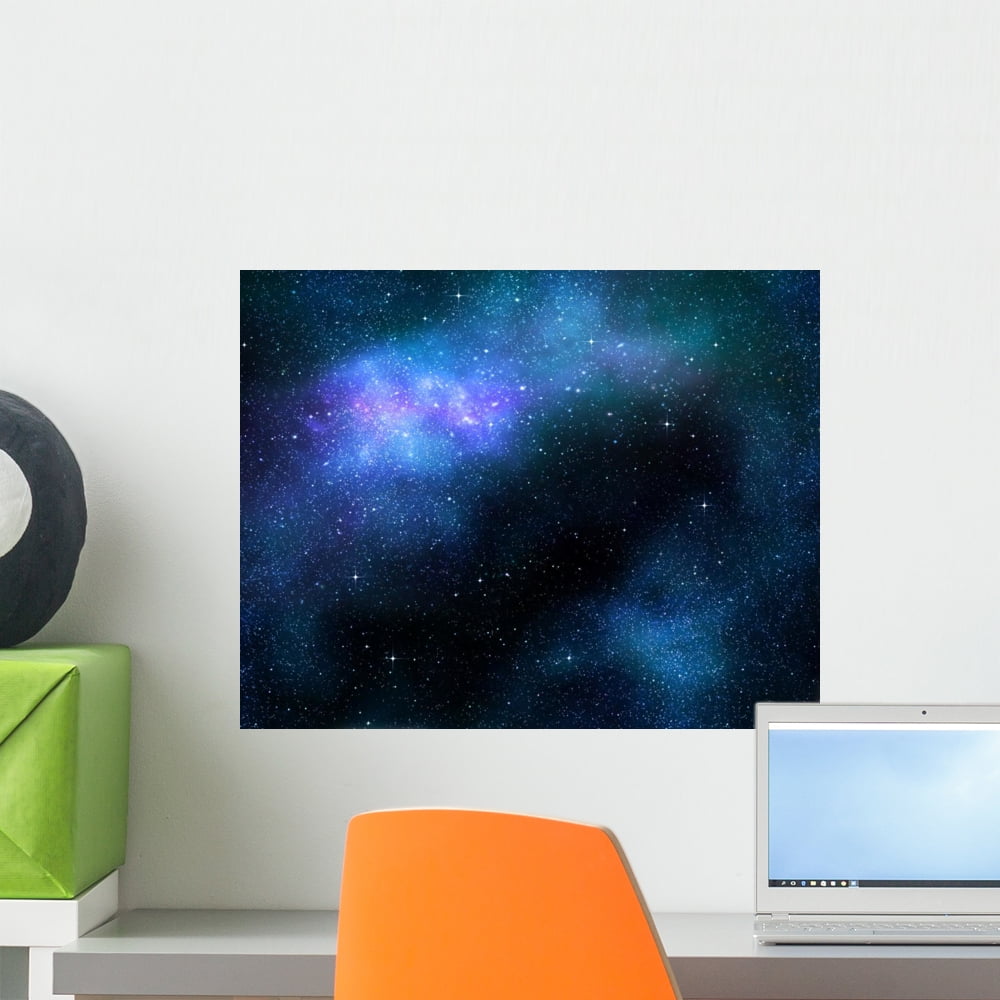 Starry Deep Outer Space Wall Mural by Wallmonkeys Peel and Stick ...