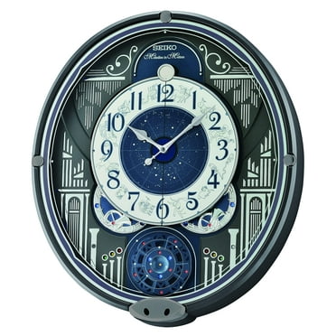 Seiko Glittering Starry Night Melodies in Motion Musical Clock, Quartz ...