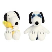 Aurora Peanuts Plush Bundle, 12" Surfer Snoopy and 12" Beagle Scout ...