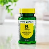 Spring Valley Vitamin B1 Supplement Tablets for Metabolism Support, 250 ...