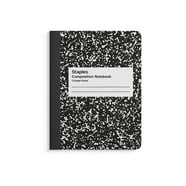 Staples Composition Notebook 7.5" x 9.75" Graph Ruled 80 Sheets Black ...