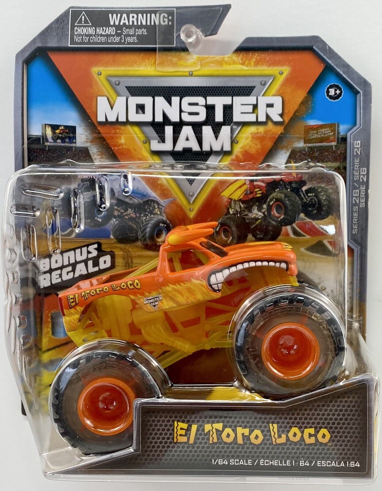 Monster Jam Truck EL TORO LOCO 1:64 2022 Series 26 See-Thru Crew Orange ...