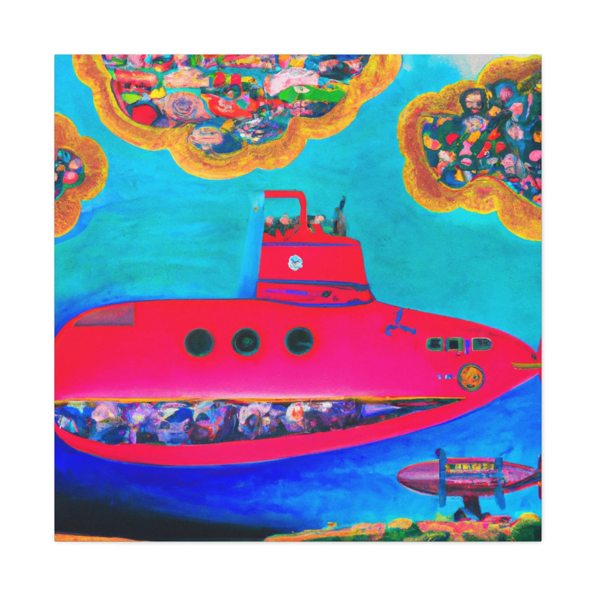 Submarine Below the Surface - Canvas - Walmart.com