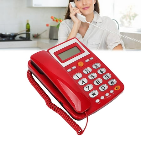Big Button Corded Phone, Corded Landline Phone Plug and Play HD Hands ...