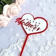 Farfi 2Pcs Cake Topper Double Layer Paper Art Heart Shape Happy Mother ...