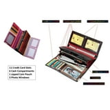 Women Genuine Patent Leather Trifold Wallet, Patchwork Crafted ...