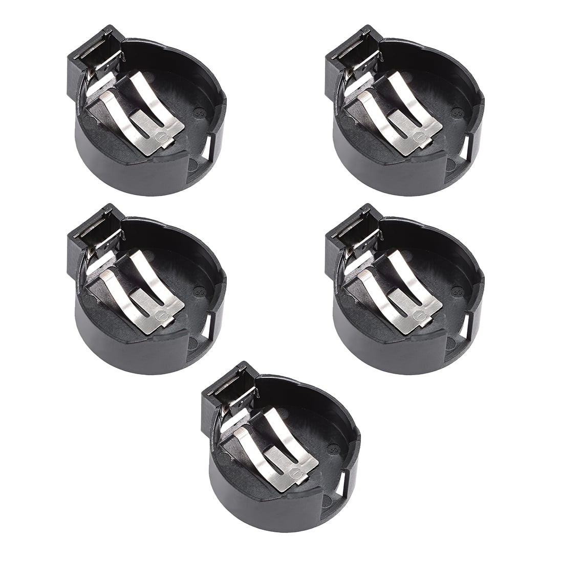 5 Pcs CR2477 2 Terminals Horizontal Coin Button Battery Holder Black ...