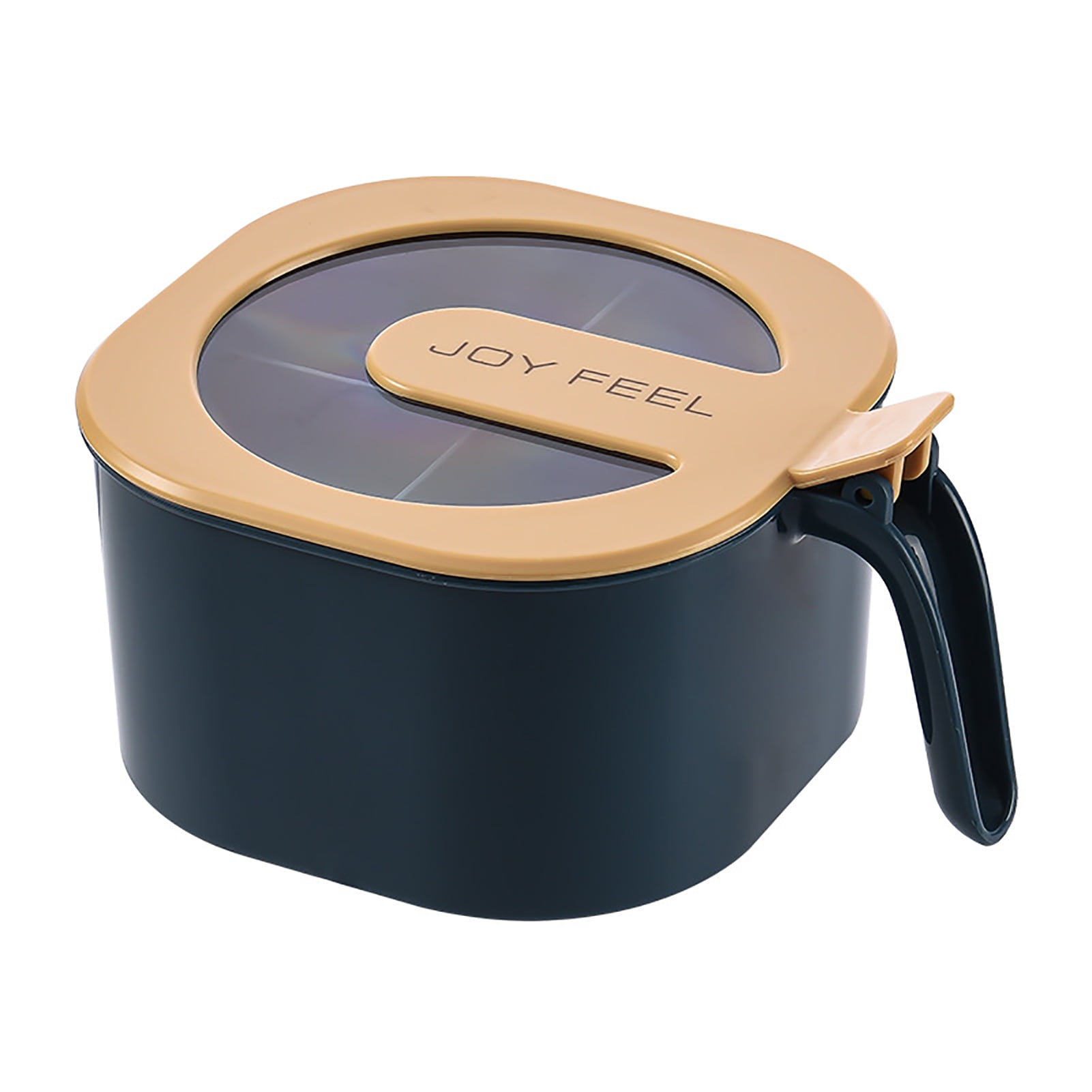 kiskick 4 Grids Seasoning Box Salt Pepper Jar Salt Storage Container ...