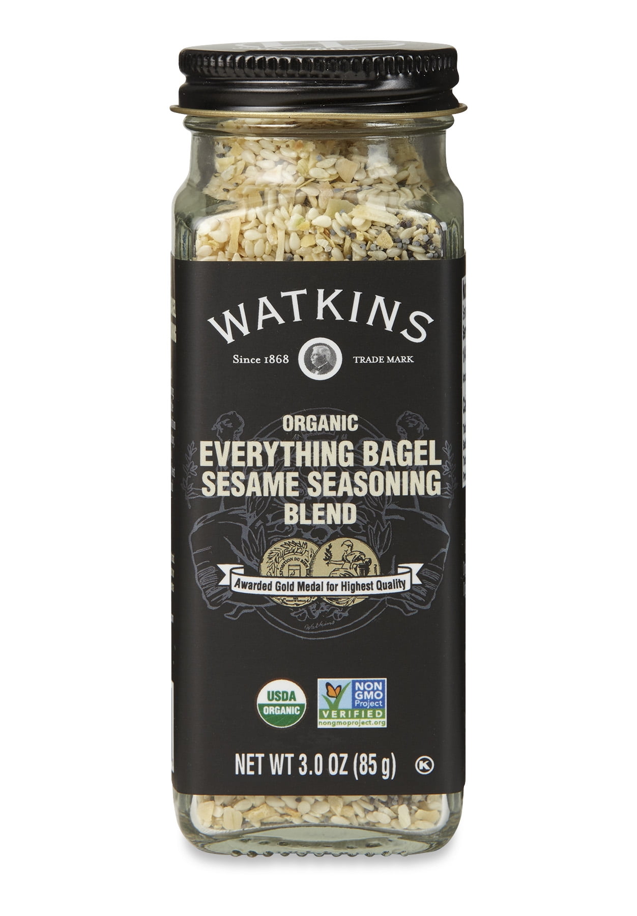 Watkins Gourmet Organic Spice Jar, Everything Bagel Sesame Seasoning ...