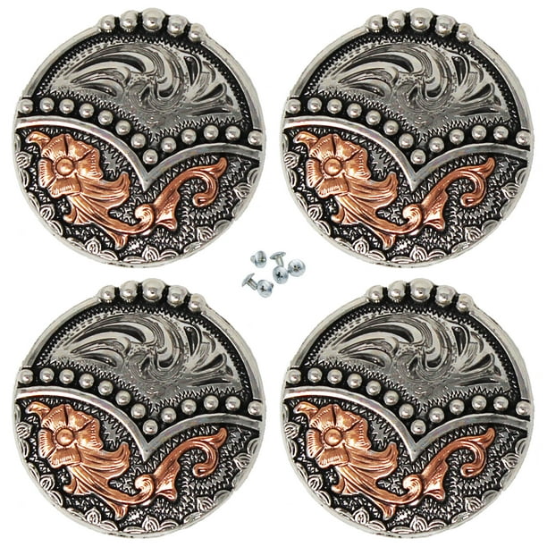 Set of 4 Screw Back Conchos Western Saddle Co618 - Walmart.com