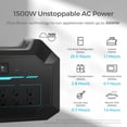 Renogy Phoenix 1000 Solar Generator, 1500W Continuous/3000W Peak ...