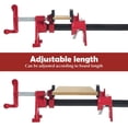 2Pack Pipe Clamps 3/4 Inch Wood Gluing Clamp Set with H-shaped Feet Bar ...