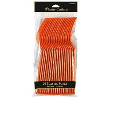 Way to Celebrate! Black Plastic Forks, 24ct - Walmart.com