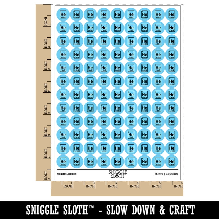 Periodic Table Of Elements Helium Square Sticker
