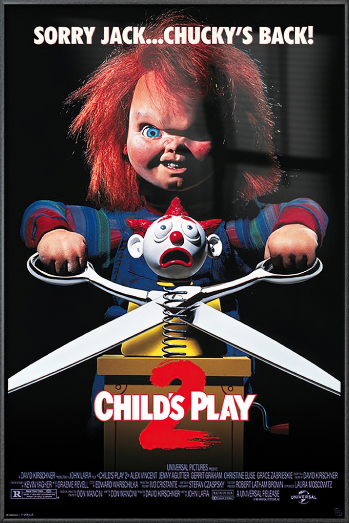 Child's Play 2 - Framed Movie Poster (Sorry Jack Chucky's Back ...