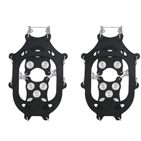 Cleats Rubber Snow Shoe Spikes Crampons with 12 Steel Studs Cleats ...