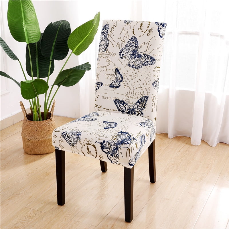 Chair Covers for Dining Room Set of 4, Stretch Dining Chair Cover ...