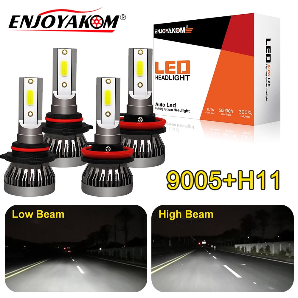 Click here for Azssmuk 4pcs Led Headlight Bulbs 9005 H11 For Suba... prices