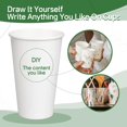 Coffee Cups 8 oz 100 Pack, Disposable Paper Cups 8 oz, White Paper Hot ...