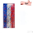 4th of July Shiny Star Rain Silk Curtain - Patriotic Red White Blue ...