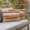 2 Pack Outdoor Waterproof Throw Pillow Covers,Watercolor Brown Abstract ...