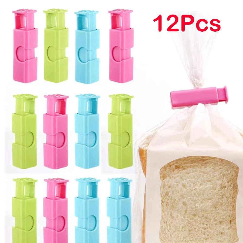 Snack Bag Clip Bread Bag Clip Plastic Bag Seal Clip Press Seal Clip-12 ...