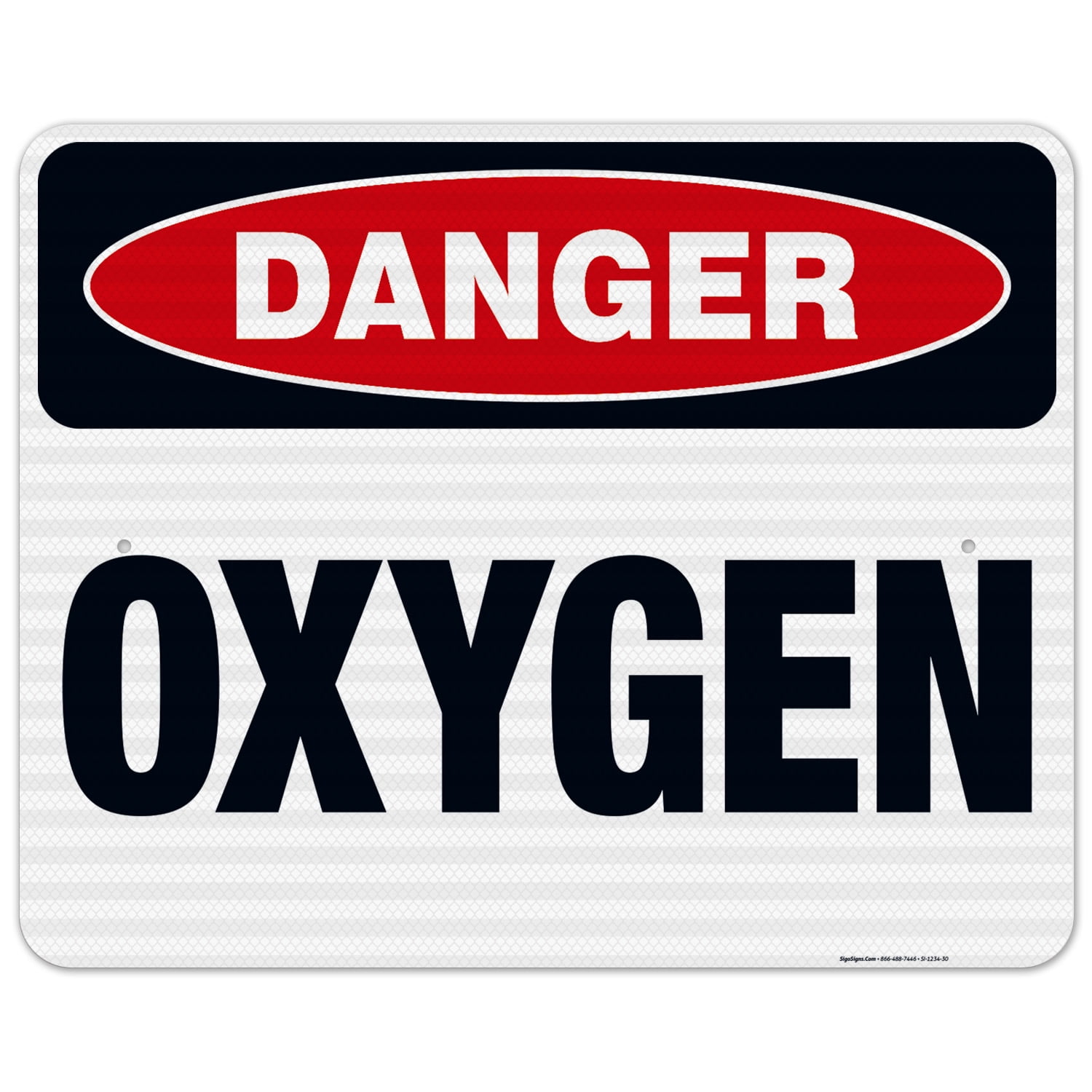 Danger Oxygen Sign, OSHA Danger Sign, - Walmart.com