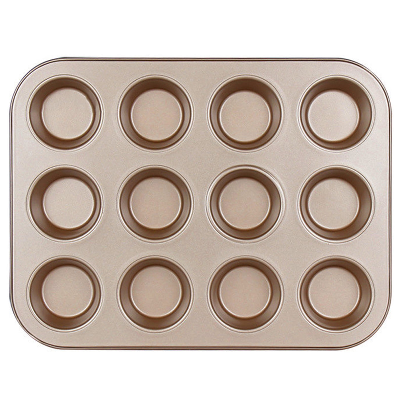 huanledash Cupcake Pan 6/12 Cavity Reusable Non-stick Bakeware Carbon ...