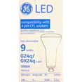 GE 33969 LED, 6 Bulbs, 4 Pin G24q Base, 9W, 1200 Lumen, 3000K Warm ...