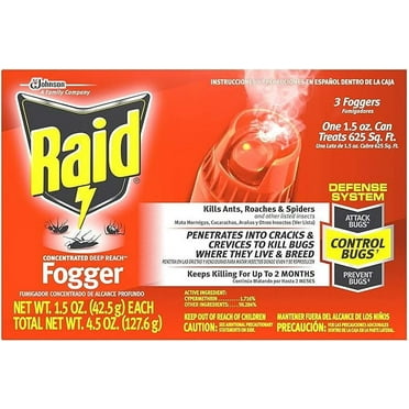 Raid Max Dry Fogger, Deep-Penetrating Insect Killer for Home, Pack of 6 ...