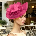 Alkepwun Women's Fascinator Hat with Flower Mesh Cocktail Evening Party ...