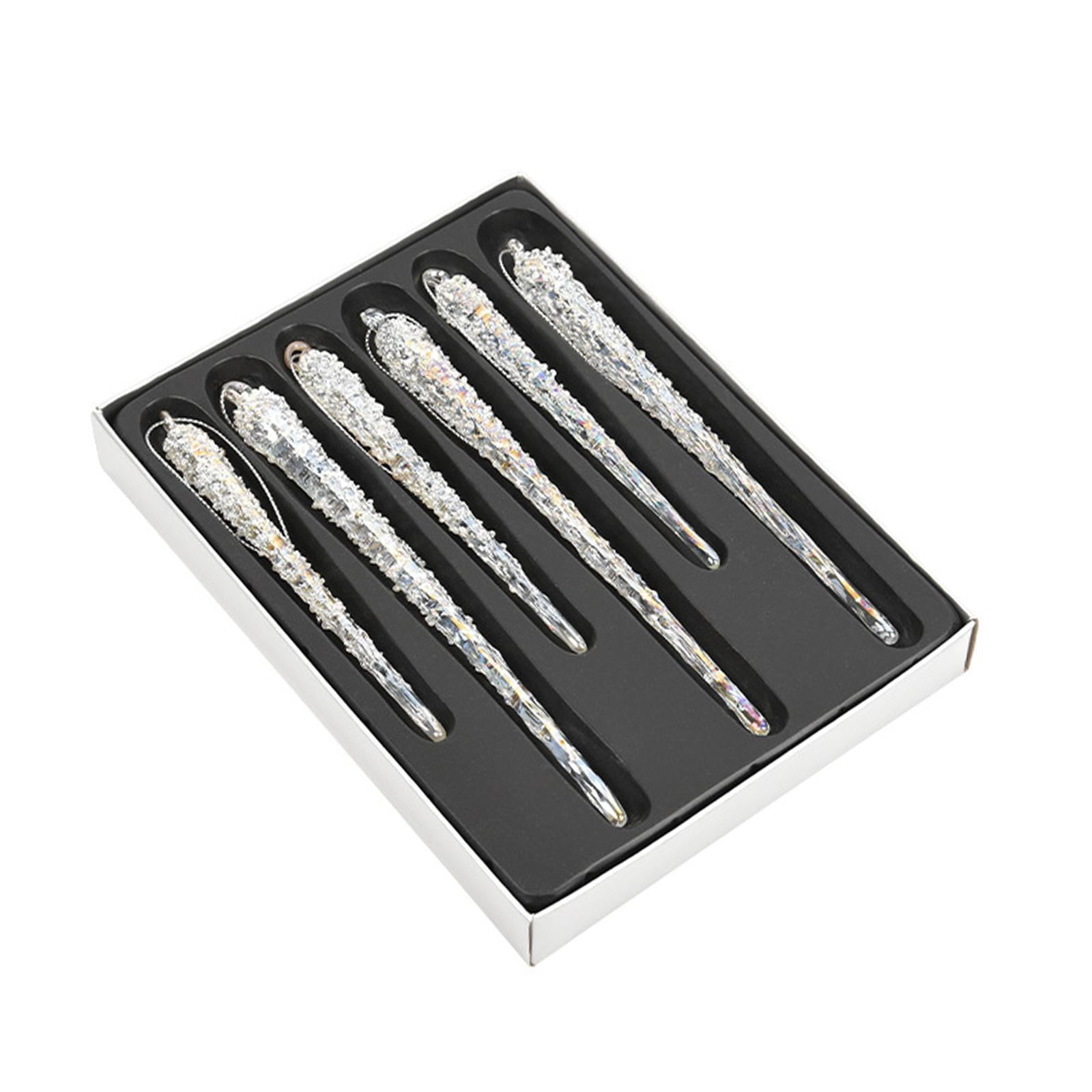 Click here for Lipstore 6 Pieces Glass Icicle Ornament Pendant Cl... prices