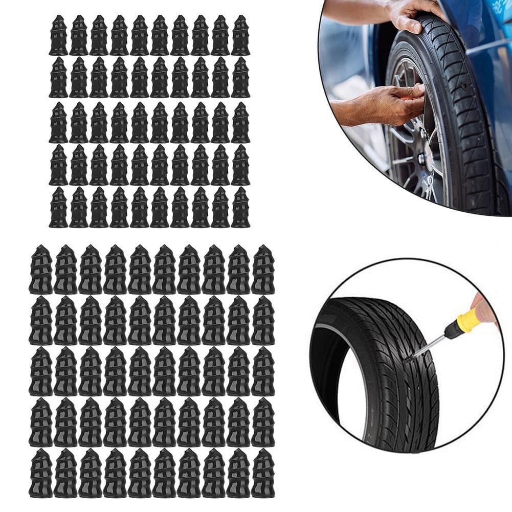 SPRING 100pcs Universal Screw Tire Plug 2 Sizes Vacuum Tire Repair ...