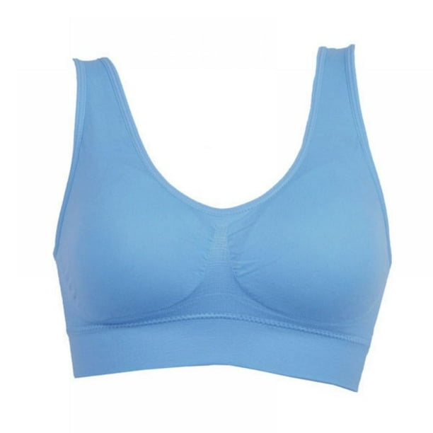 Women's Workout Seamless Sleep Bras, Plus Size Thin Soft Comfy Daily ...