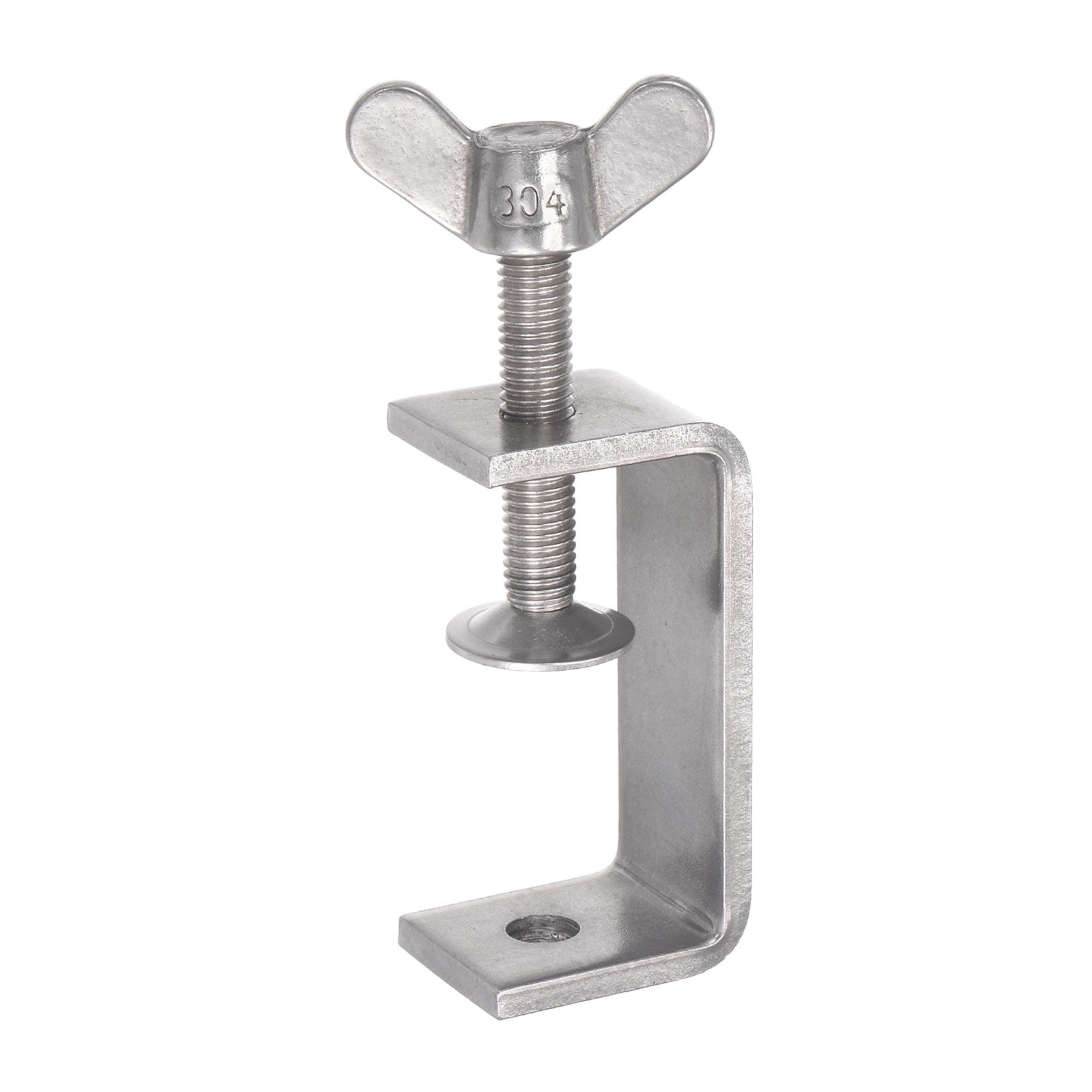 Uxcell Stainless Steel C-Clamp, 67mm Wide Jaw Opening with Butterfly ...