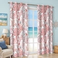 Coastal Beach Curtains 2 Panels Set Nautical Ocean Patterned Themed ...