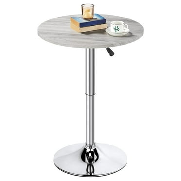 Adjustable Round Pub Table, Counter Bar Height Top Table, 360° Swivel ...