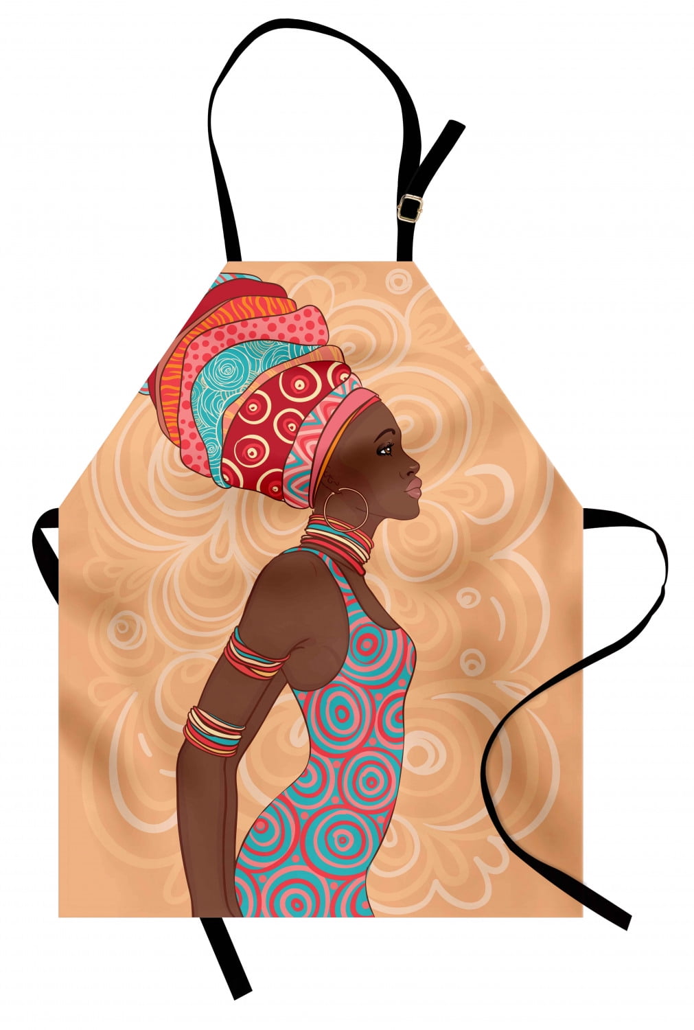 African Apron Ethnic Tribal Woman in Native Clothes Savannah Trends ...