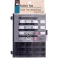 Dritz Bobbin Storage Box - Holds 32 Machine Bobbins - Plastic - Clear ...