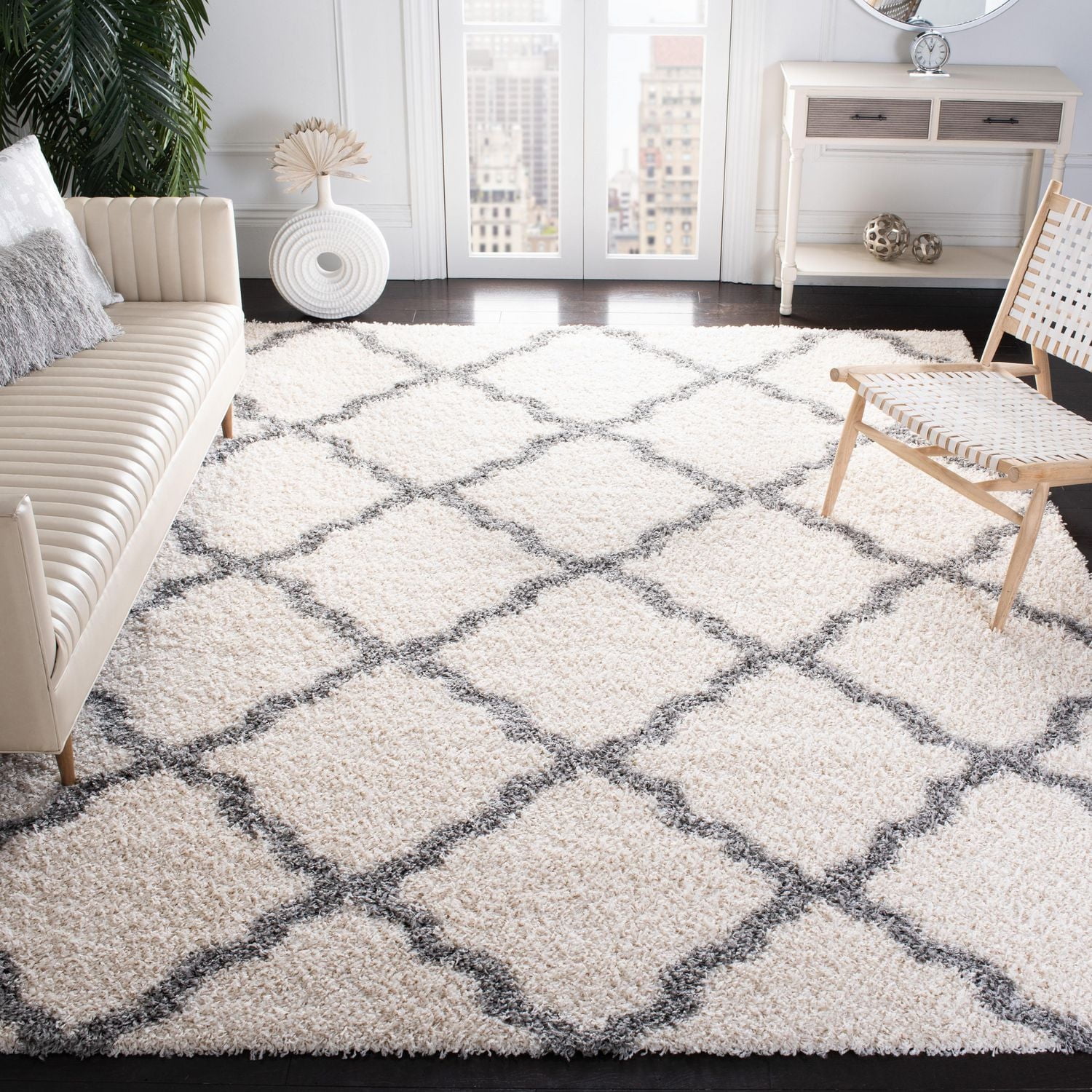 Click here for Safavieh Dallas Logan Geometric Shag Area Rug 8 Ft... prices