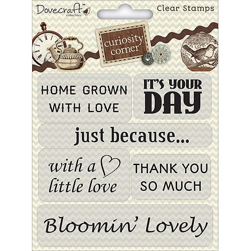 Curiosity Corner Clear Stamps, Sentiments - Walmart.com