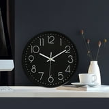 Yesbay 8 inch Silent Wall Clock Embossed Scale Round Dial Pointer ...